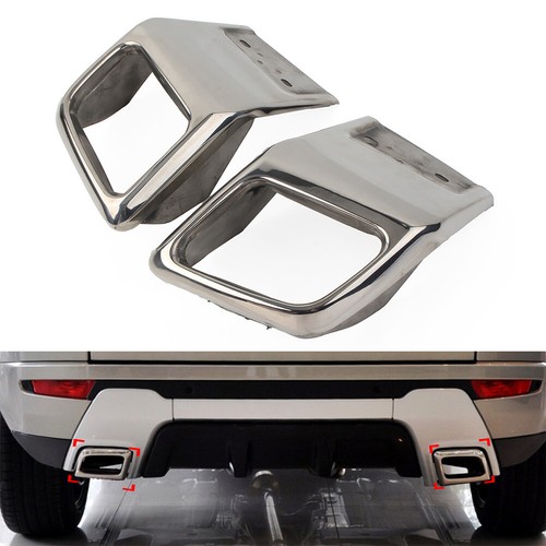 Pair Rear Bumper Exhaust Tube Trim For Land Rover Range Rover Evoque ...