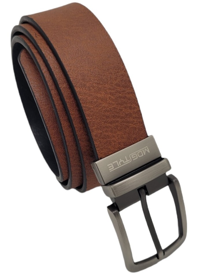Double Sides Leather Reversible Belt for Men Black and Brown Dress Belt ...