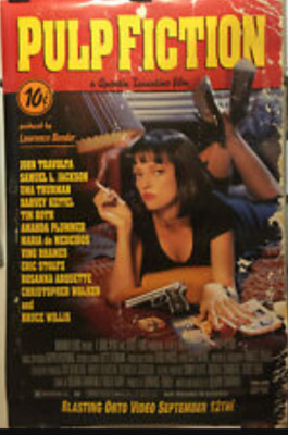 Poster: Pulp Fiction: Original 26x40" Video Store VHS promo (A), Good ...