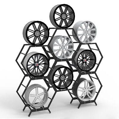 WHEEL DISPLAY RACK HOLDS UP TO 22" WHEELS- SHOWROOM FLOOR RACK- 9 ...