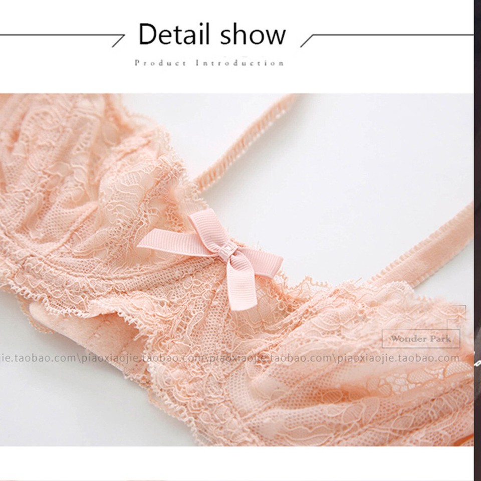 Half Cup Womens Bras Unpadded Lace Brassiere Underwired Plunge Sexy ...