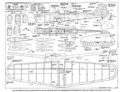 334-G Control Line Stunt 42" Wingspan Model Airplane Printed Plans | eBay