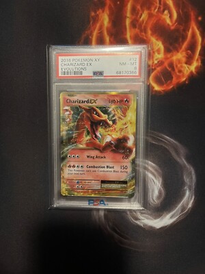 2016 Pokemon XY Evolutions Charizard EX #12 PSA 8 12/108 Graded NM Mint ...
