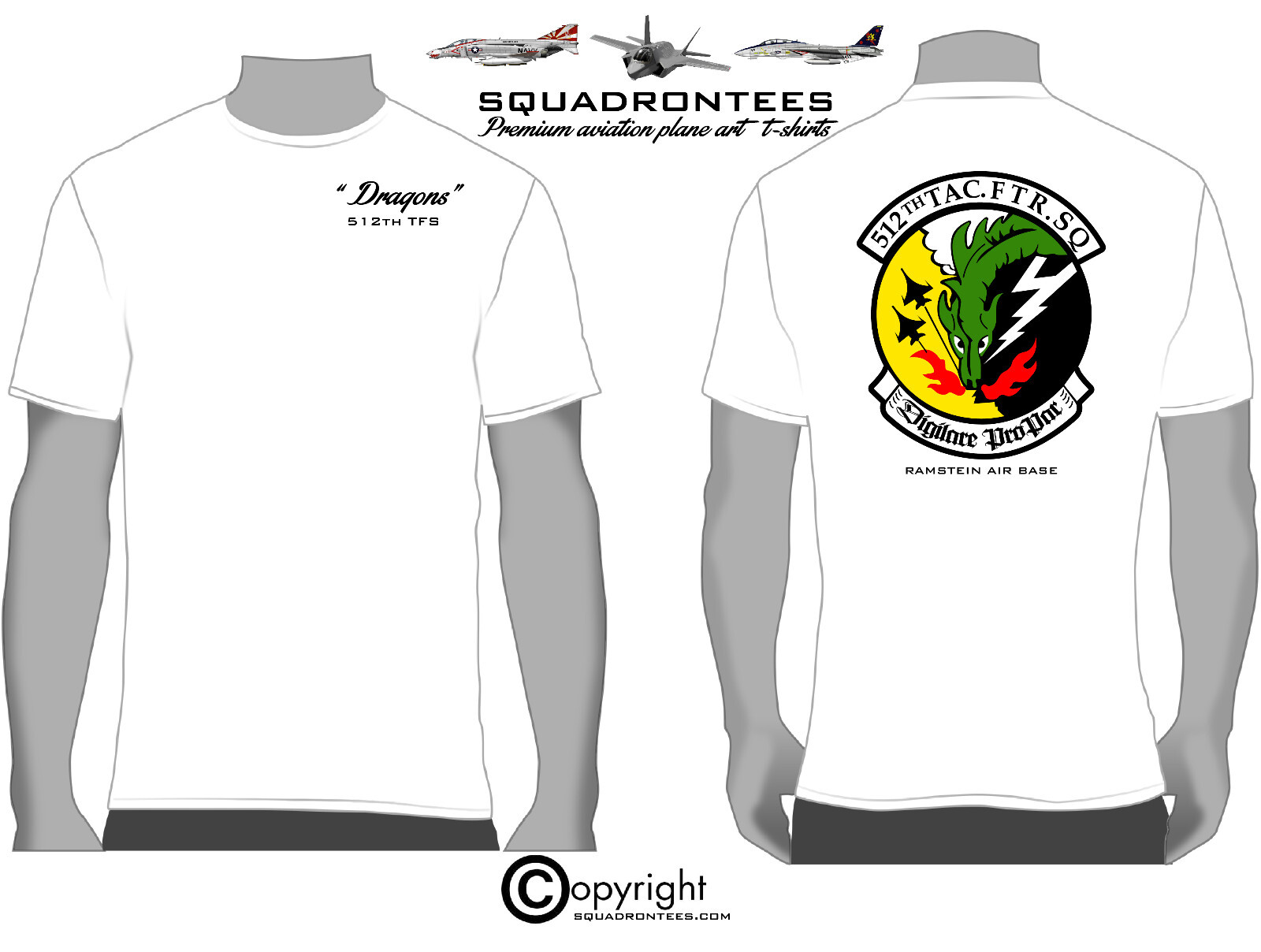 512th TFS Dragons Squadron T-Shirt D1, USAF Licensed Product | eBay