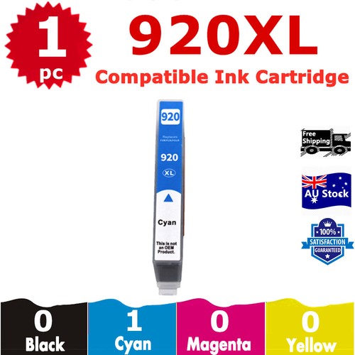 1X 920XL Cyan Compatible Ink Cartridge For HP Officejet 6500 7000 6500A ...
