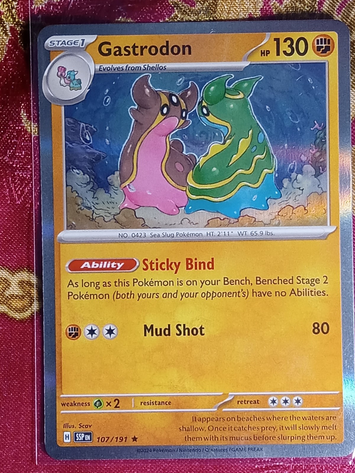 Hologram Foil Rare Gastrodon 107/191 Surging Sparks Pokemon TCG Card | eBay