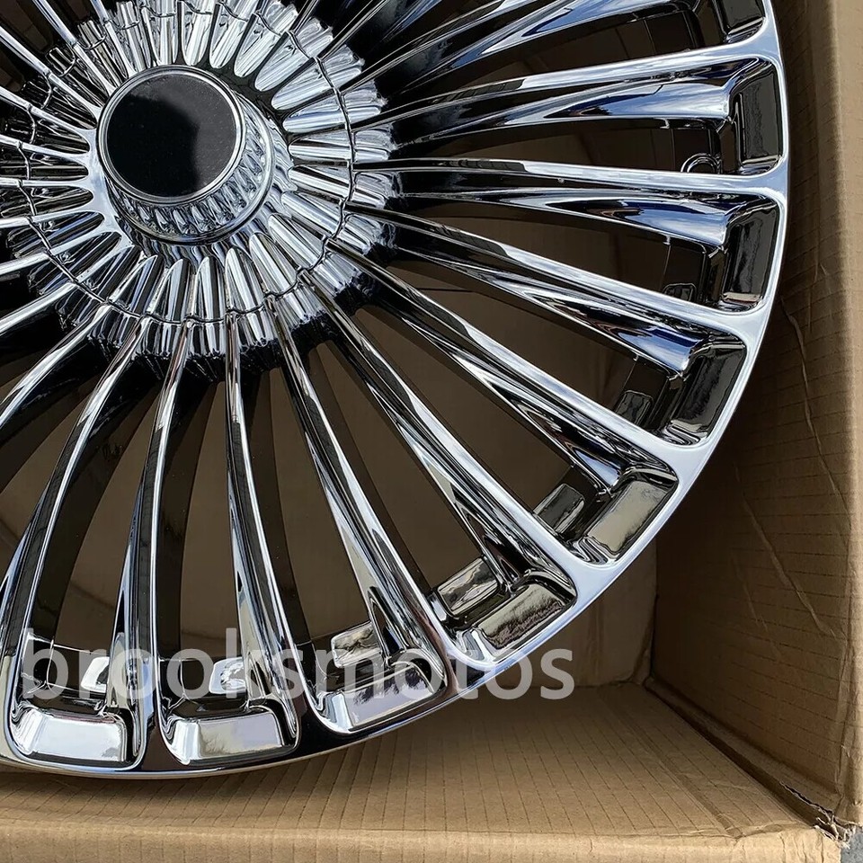 1PC CUSTOM CHROME MULT SPOKE STYLE WHEELS RIMS FITS MERCEDES BENZ W222 ...