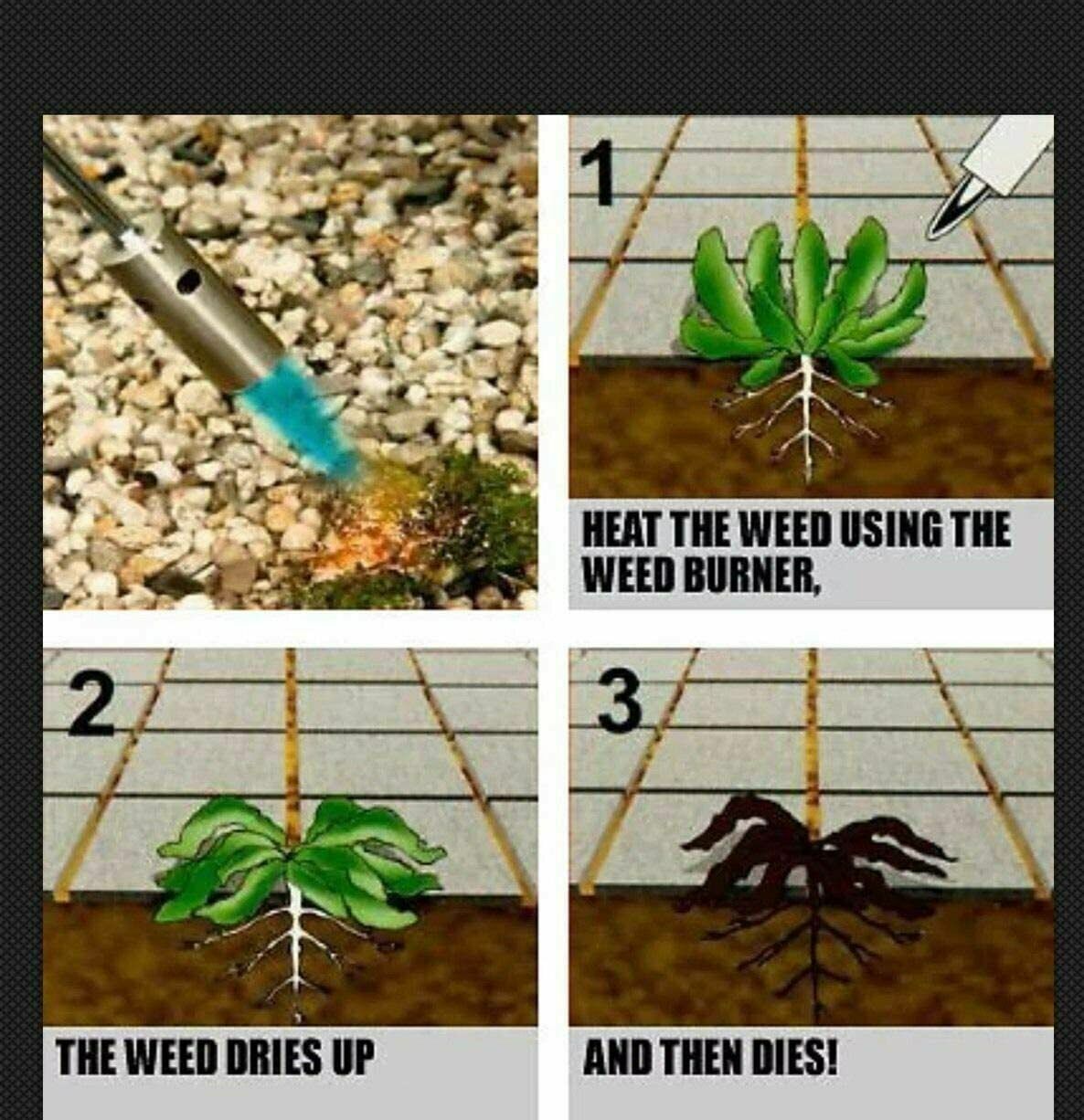 WEED WAND + BUTANE GAS CANISTERS BLOWTORCH GARDEN TORCH WEEDS KILLER ...