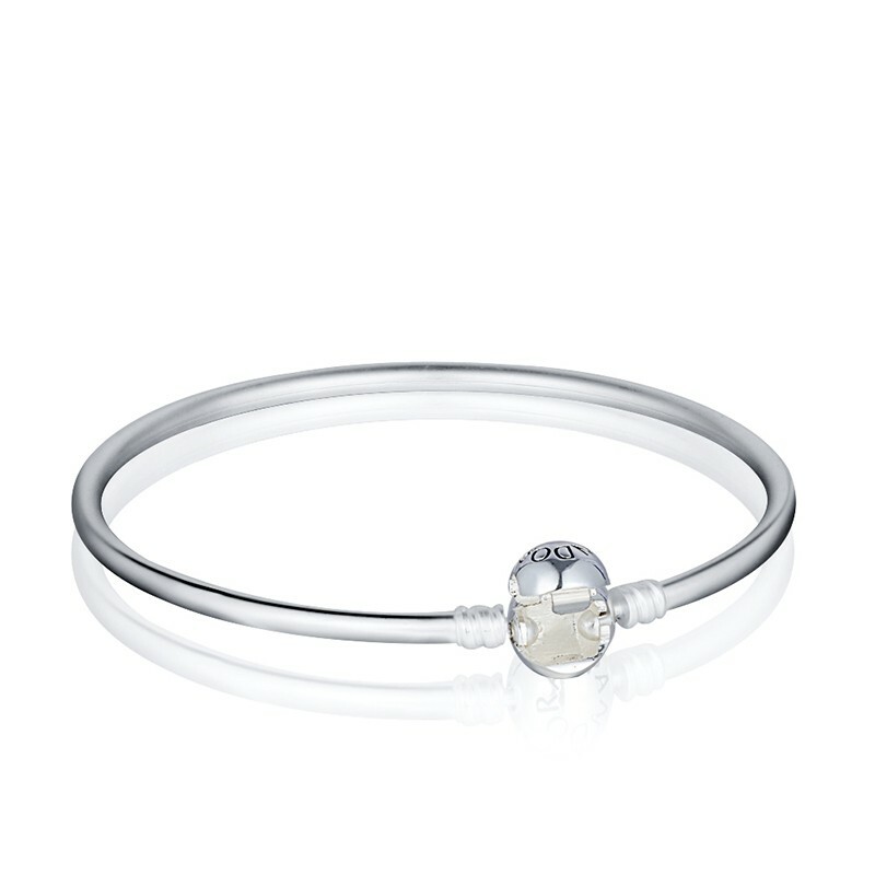 925 European Sterling Fashion Silver Charm Bangle Bracelet chain Fit ...