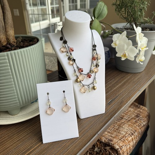 Premier Designs Tuscany Necklace 16-19" Antiqued Gold Autumn Colored ...