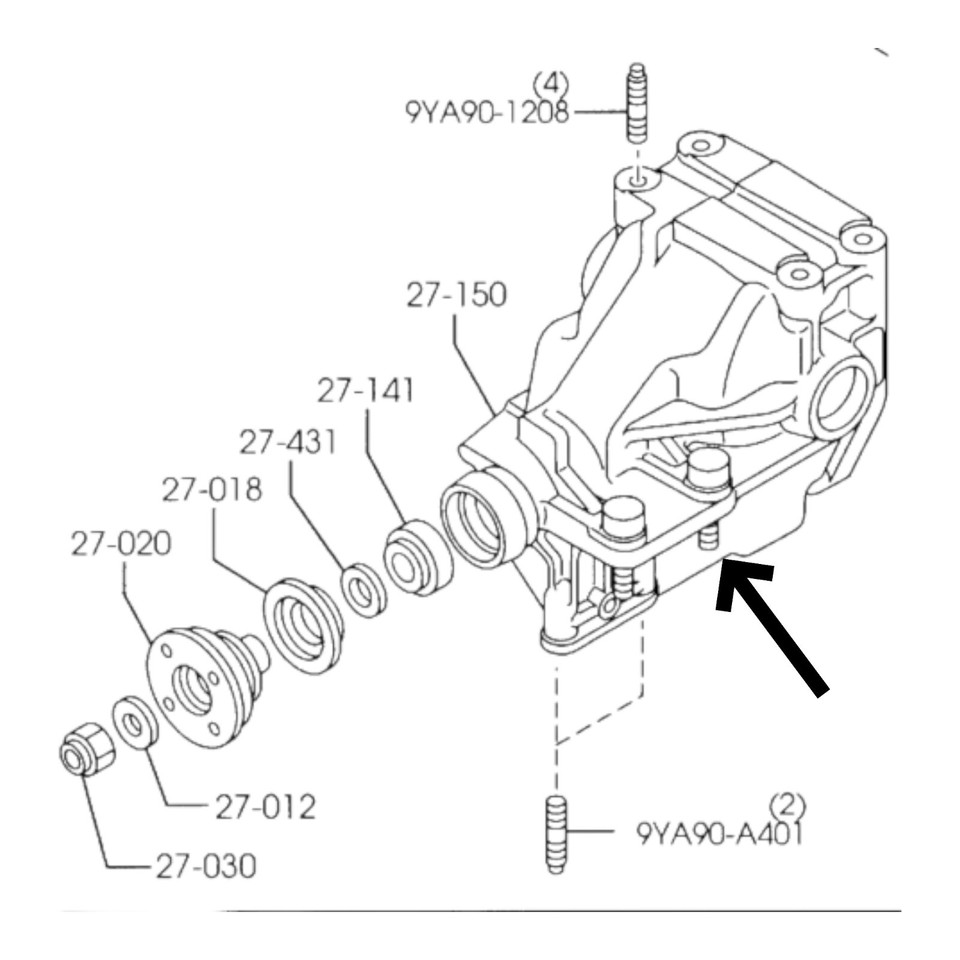 06-15 Mazda Miata MX5 MX-5 OEM Differential Diff Rear PPF Frame Brace ...