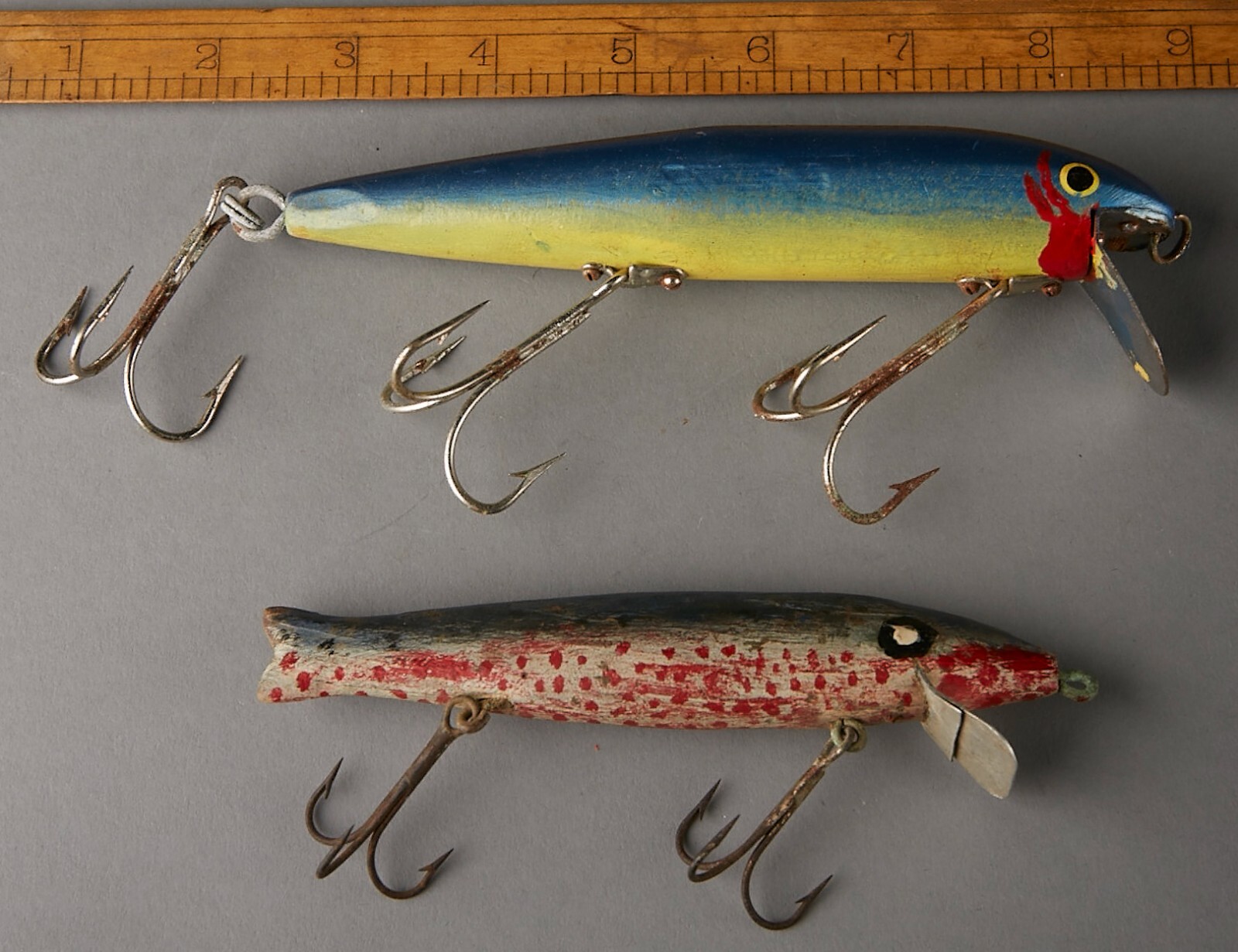 (2) Vintage Old Wood Crankbait ~ Muskie / Northern Pike ~ Fishing Lures ...