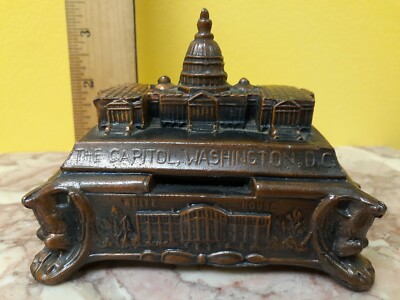Capitol Washington Bank Vintage Metal Souvenir DC Coin Bank Made in USA ...