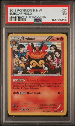 Pokémon TCG Emboar Legendary Treasures 27/113 Holo Holo Rare PSA 7 💎🔥 ...
