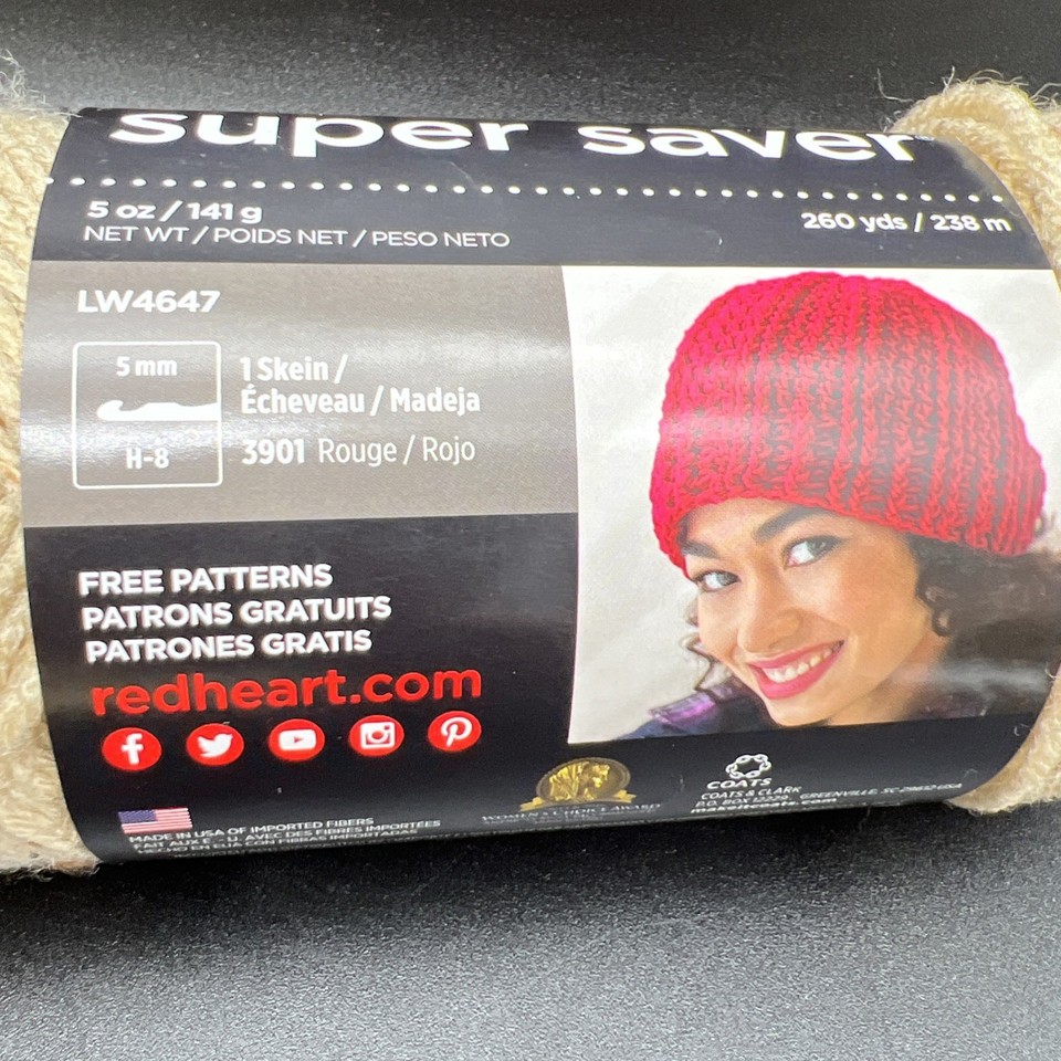 Red Heart Super Saver Yarn-Buff Fleck - E300B-4334 | eBay