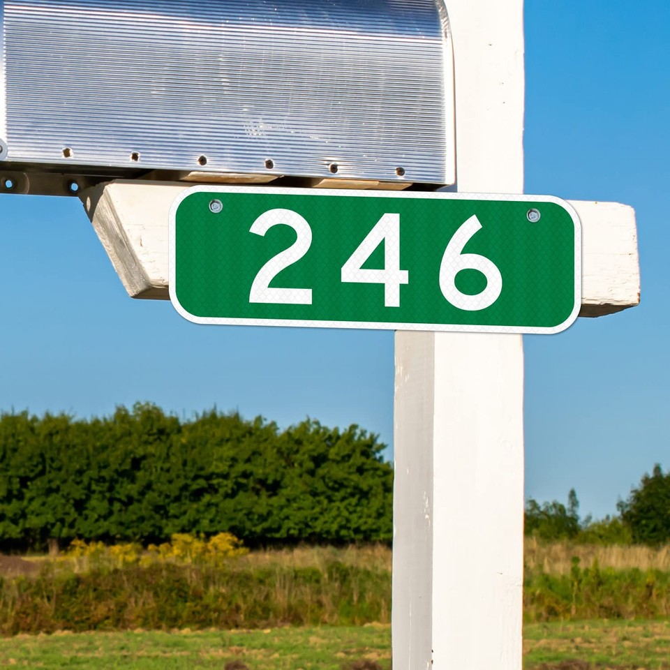 911 Address Sign, Custom Emergency Horizontal MailBox Reflective Sign ...