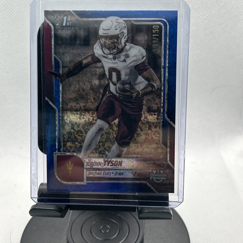 2025 Bowman University Chrome Jordyn Tyson Blue Diamond Refractor /150 ...