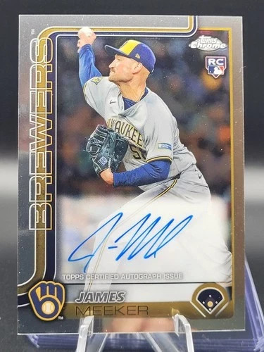 2025 Topps Chrome Rookie Auto James Meeker (#RA-JME) Brewers RC | eBay