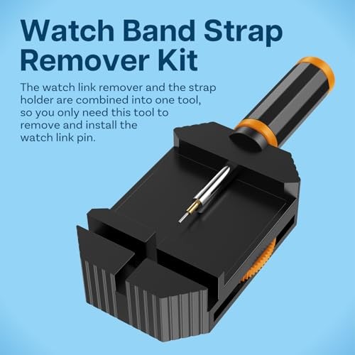 Watch Band Strap Link Pin Remover Adjust Repair Tool Kit Black - Steel ...