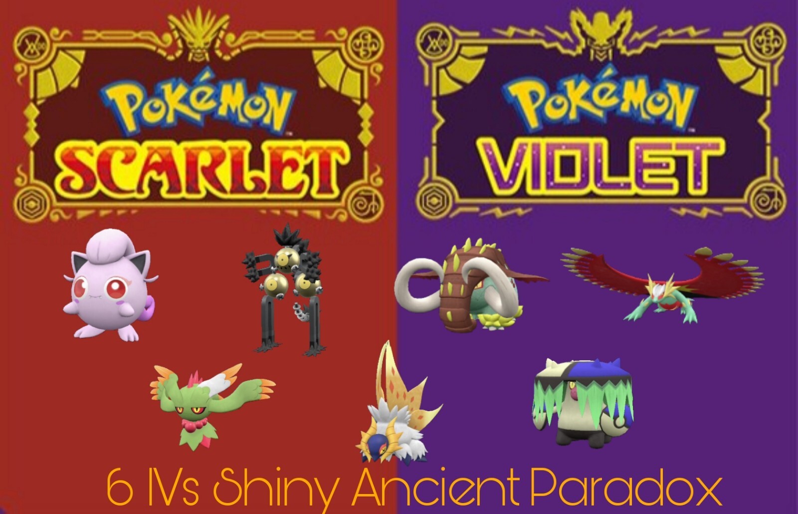 🌟6 IVs Shiny Ancient Paradox Complete Set | Pokemon Scarlet & Violet 🌟 ...