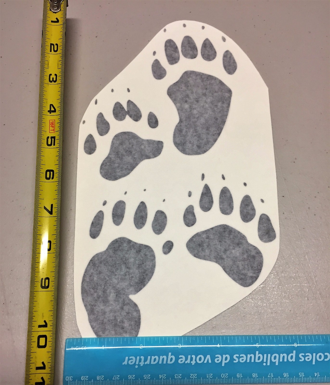 Bear Tracks stickers Bear paws prints vinyl decals set of 12 | eBay
