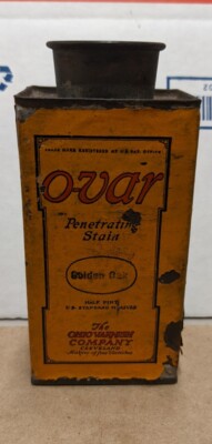 Vintage Ovar Penetrating Stain Tin Can Ohio Varnish Co. Cleveland Ohio ...