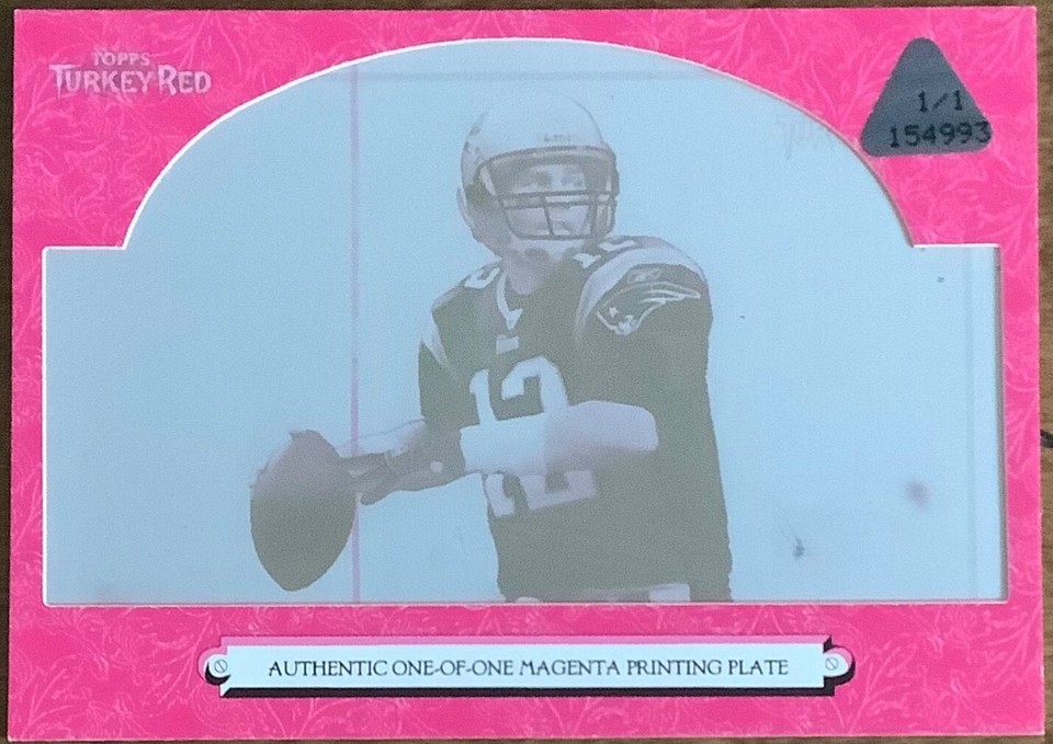 TOM BRADY Topps Turkey Red 131 TTR-TBR 420 Drawer S. magenta PRINTING ...