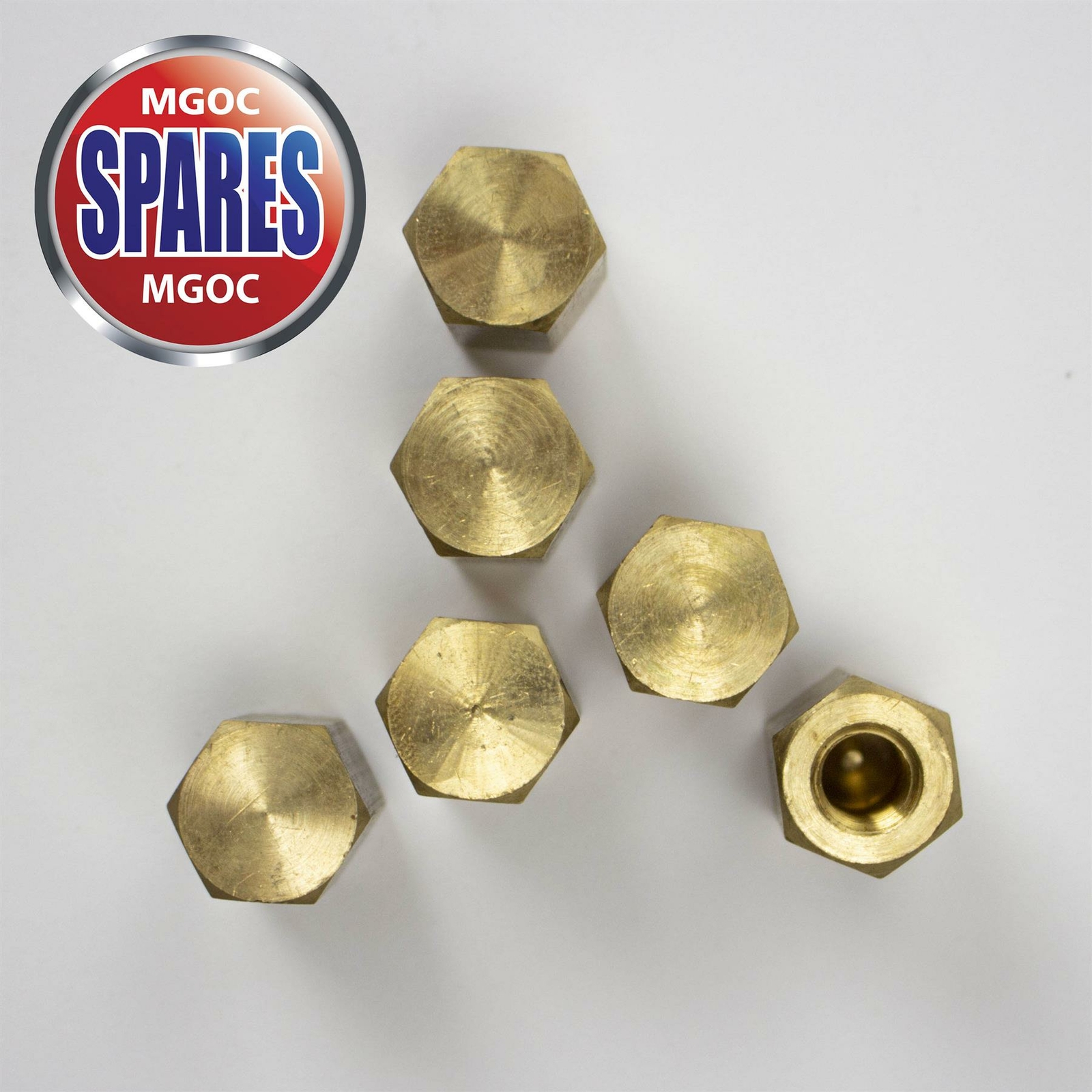 MG MGF TF MGTF Exhaust Catalyst Nut LONG BRASS improved Set of Six (6 ...