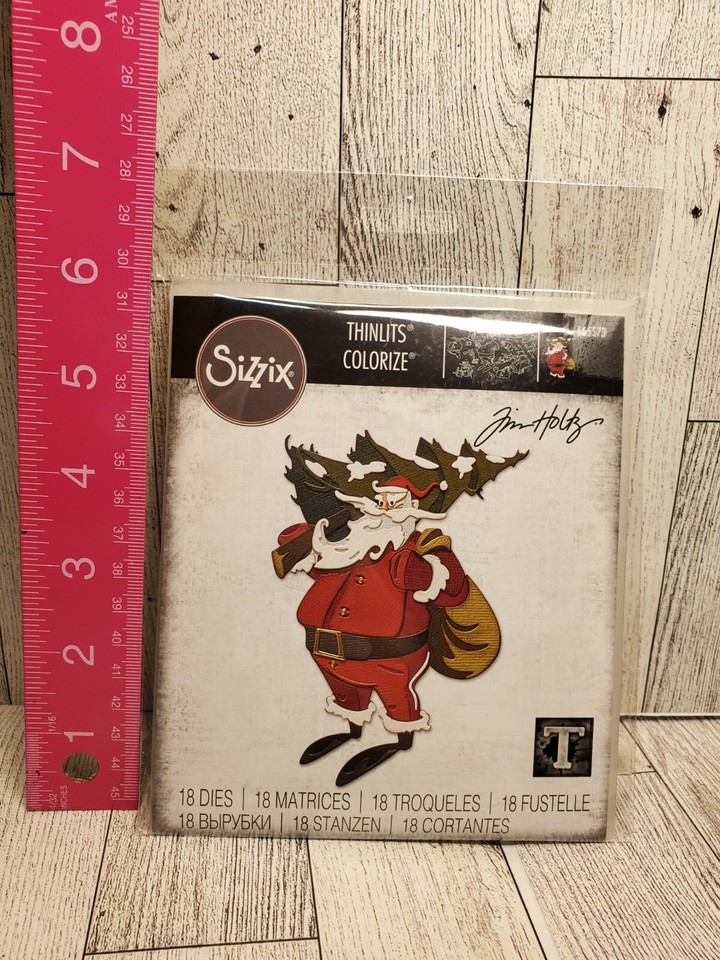 Tim Holtz WOODLAND SANTA Christmas Colorize Thinlits Dies Sizzix 665573 New | eBay