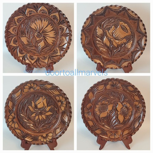 VTG KOROND Transylvania Ceramic Plate Hand Carved Signed Rustic 9 ...
