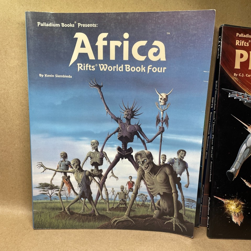 Lot of 4 Rifts Dimension Book Phase World Palladium Books Role Playing ...