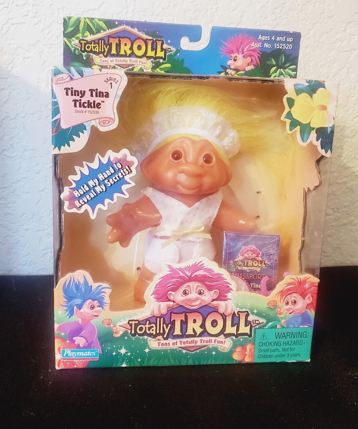VTG New In Box Totally Troll Doll TINY TINA TICKLE 5" DAM Playmates ...