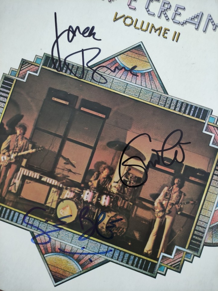 JACK BRUCE,ERIC CLAPTON,GINGER BAKER Signed Autograph Album Record LP ...