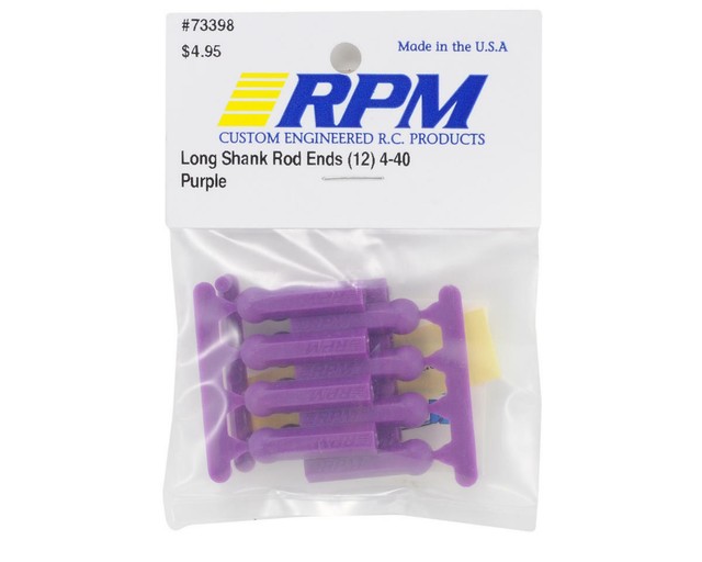 RPM Long Shank Rod Ends 4-40 12pk Purple 73398 for sale online | eBay