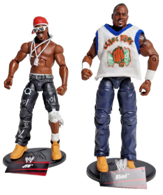WWE Mattel Elite 6 Cryme Tyme JTG & Shad with Accessories & Stands | eBay