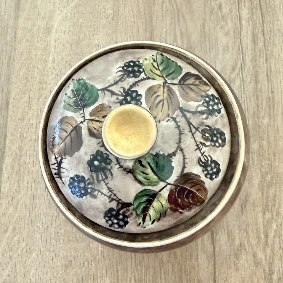 Vtg Royal Copenhagen Sung Glaze Lidded Jar Sugar Bowl Hand Painted ...