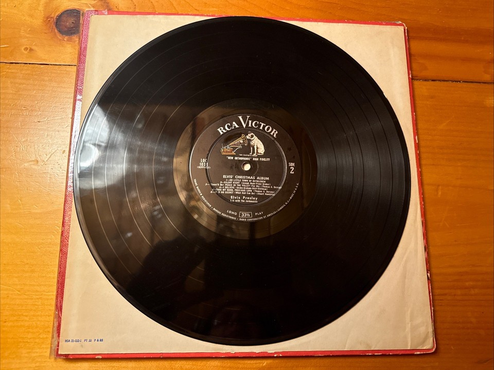 Elvis Presley ‎– Elvis' Christmas Album 1957 RCA LOC-1035 Jacket/Vinyl ...