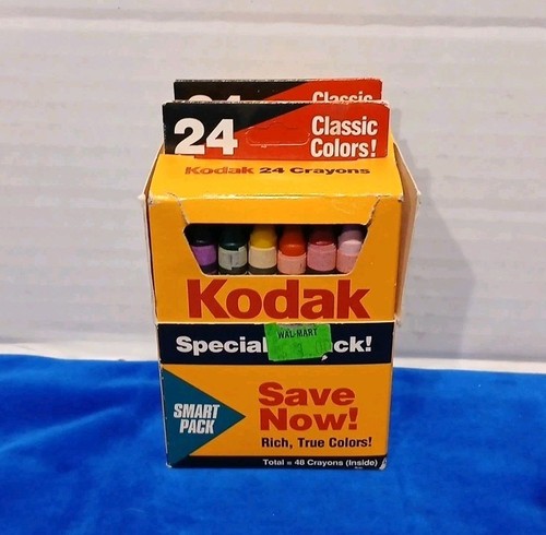 Vintage Kodak Double Pack of 24 Crayons Classic Colors | eBay