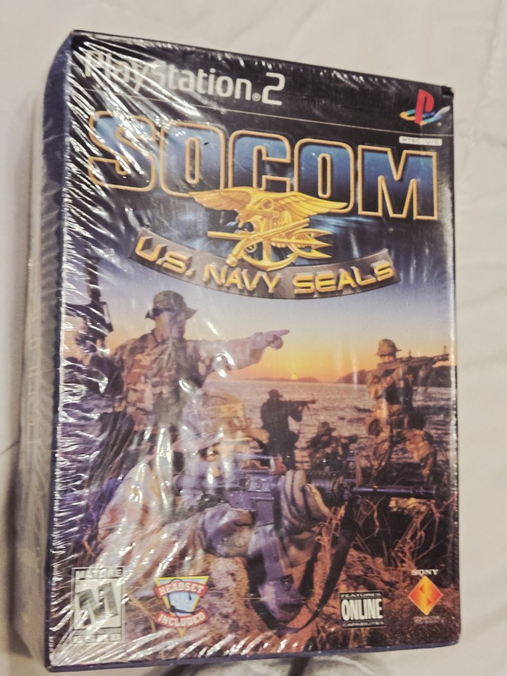 SOCOM US Navy Seals Sony PlayStation 2 PS2 Big Box Headset Bundle NEW ...