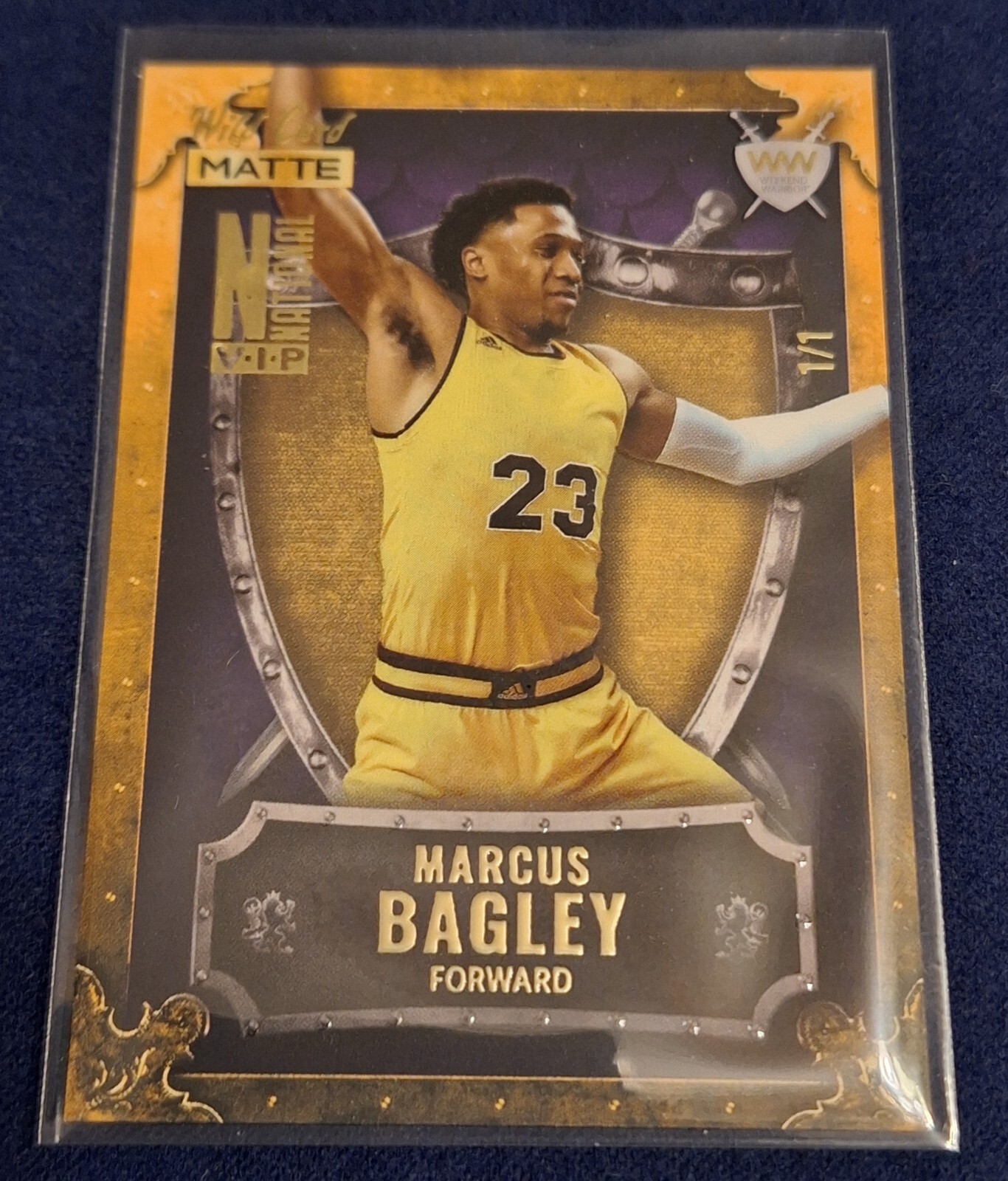 2022 Wild Card Matte National VIP 1 of 1 Marcus Bagley Purple Weekend ...