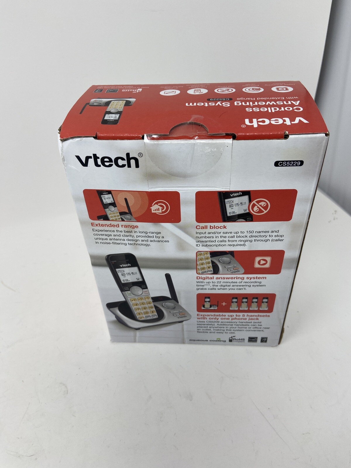 VTECH CS5209 DECT 6.0 Cordless Phone Expansion Handset For CS5249/5229 ...
