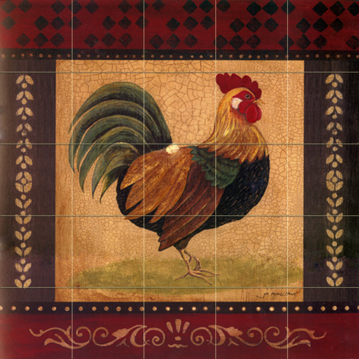 Art Mural Ceramic Rooster Backsplash Bath Tile #142 | eBay