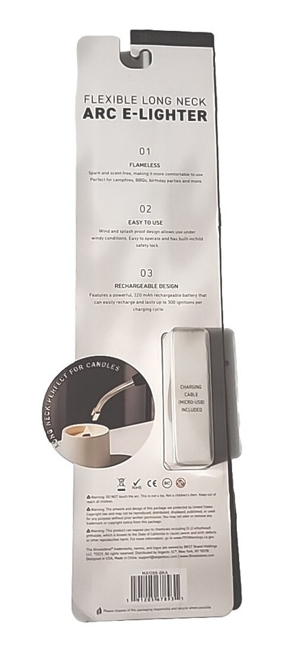 Brookstone ARC E-Lighter Flexible Long Neck Rechargeable USB - Blk ...