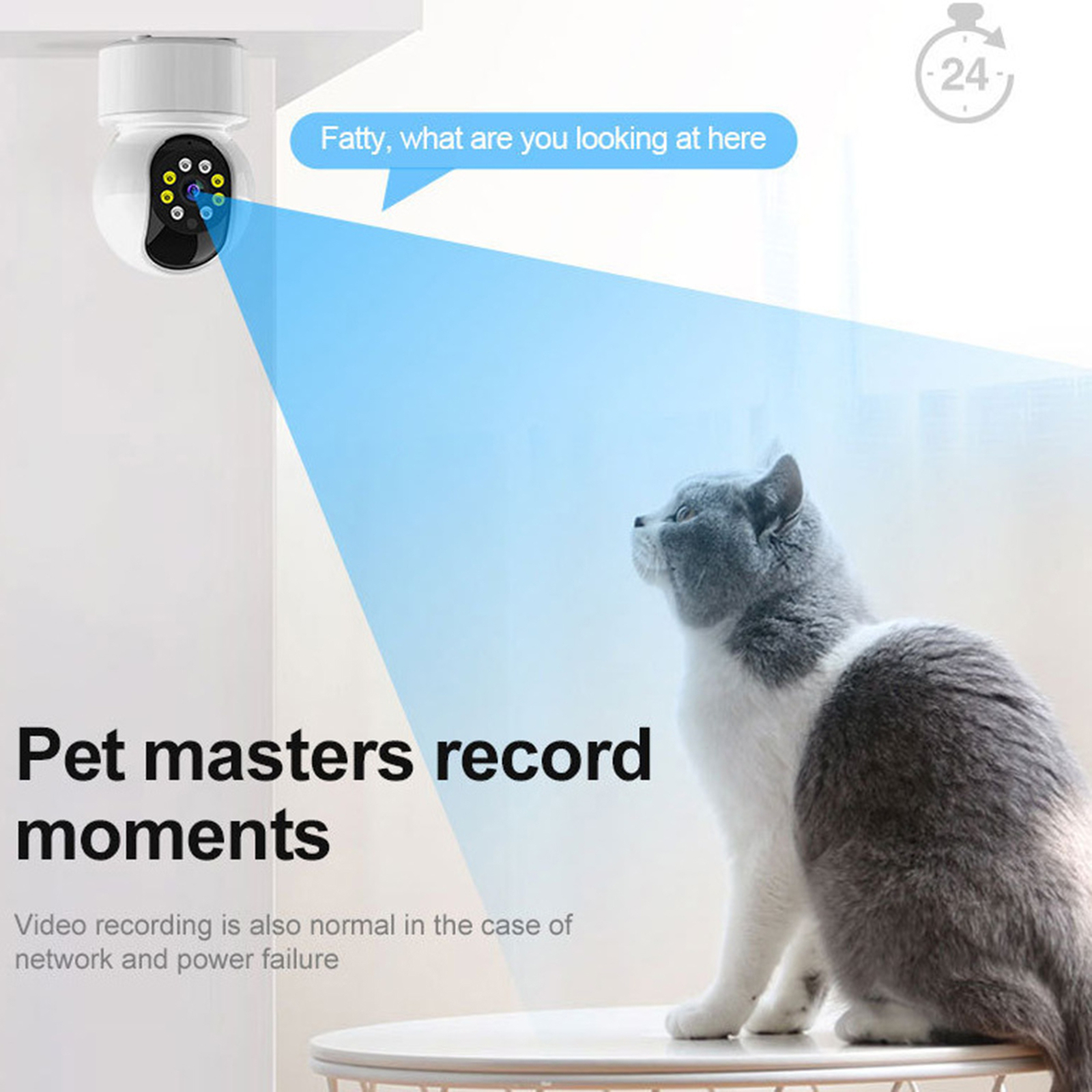 1 Set A10 Surveillance Camera 360 Degree Rotation Real-time Monitoring ...