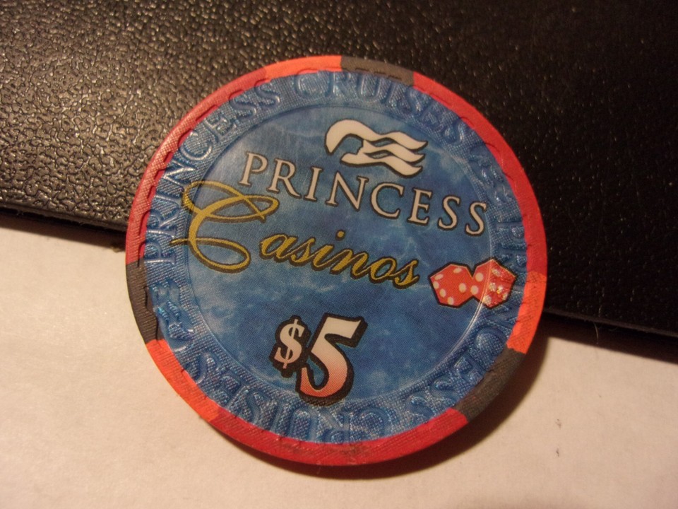 PRINCESS CRUISE LINE CASINO $5 gaming casino poker chip - PACIFIC ...