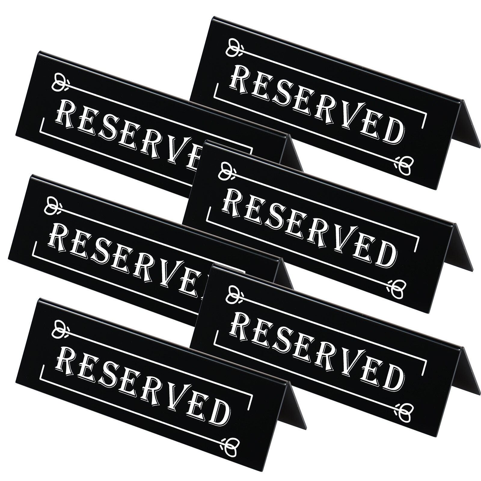 6Pcs Reserved Table Signs Acrylic Guest Reserved Seating Signs Double ...