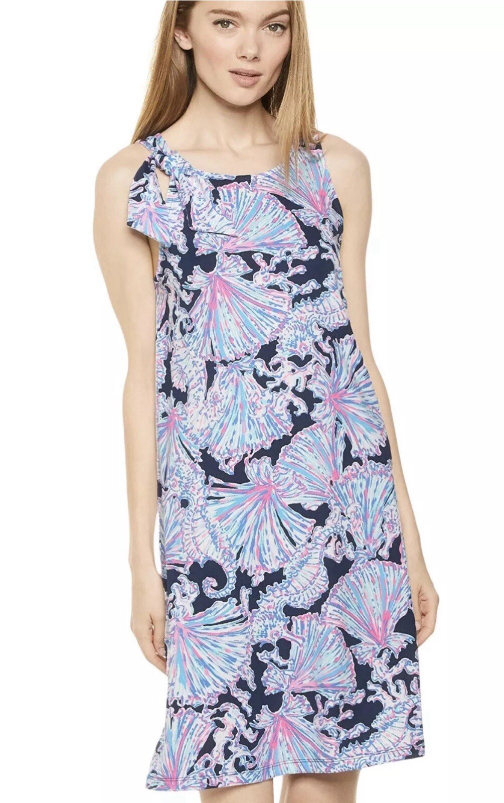 Lilly Pulitzer Luella Dress Deep Sea Navy Shells Sell… - Gem