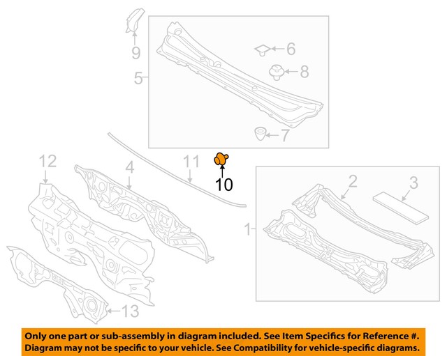 Subaru 909140059 Genuine OEM Factory Original Bumper Cover Clip for ...