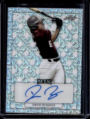 2022 Leaf Perfect Game Showcase Drew Burress Mojo Silver Pre Proof Auto ...