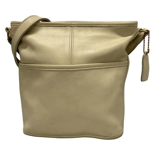 Coach Beige Leather Shoulder Bag - Women's Designer Handbag, Classic ...